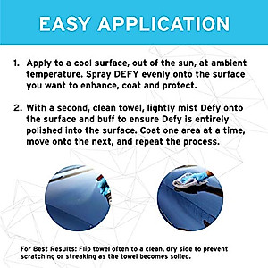 Ethos Defy - 3 in 1 Ceramic Coating - Waterless Car Wash & Wax - Car Wax Polish Spray - Hydrophobic Top Coat - Polish & Polymer Paint Sealant Protection - with Insta-Bond Technology - 16OZ