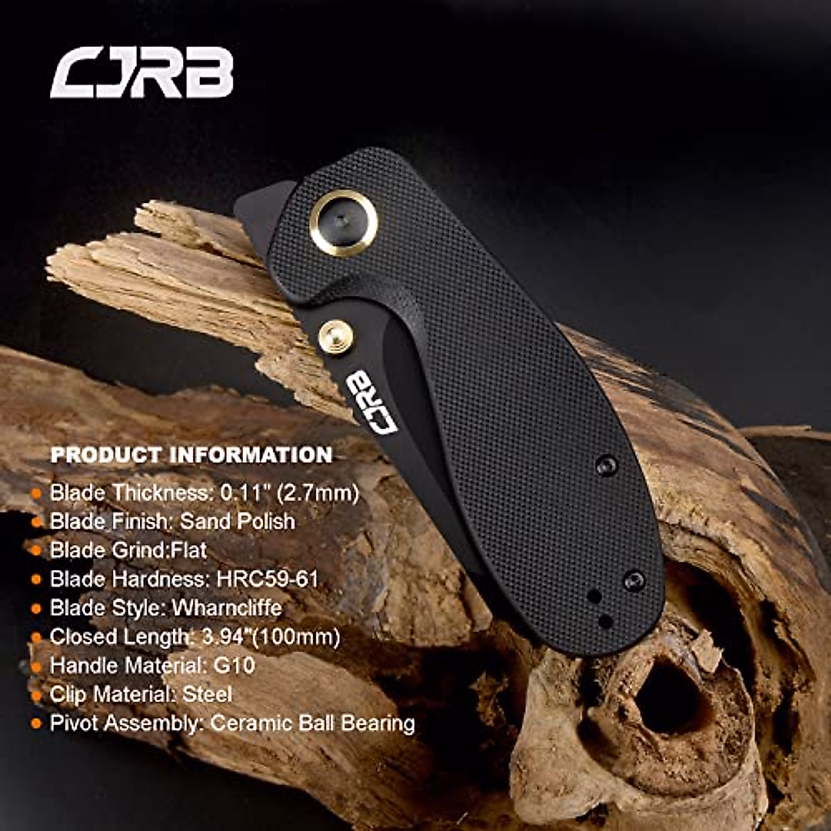 CJRB Maileah Green Bundled with Black Great Edc Knife Companion