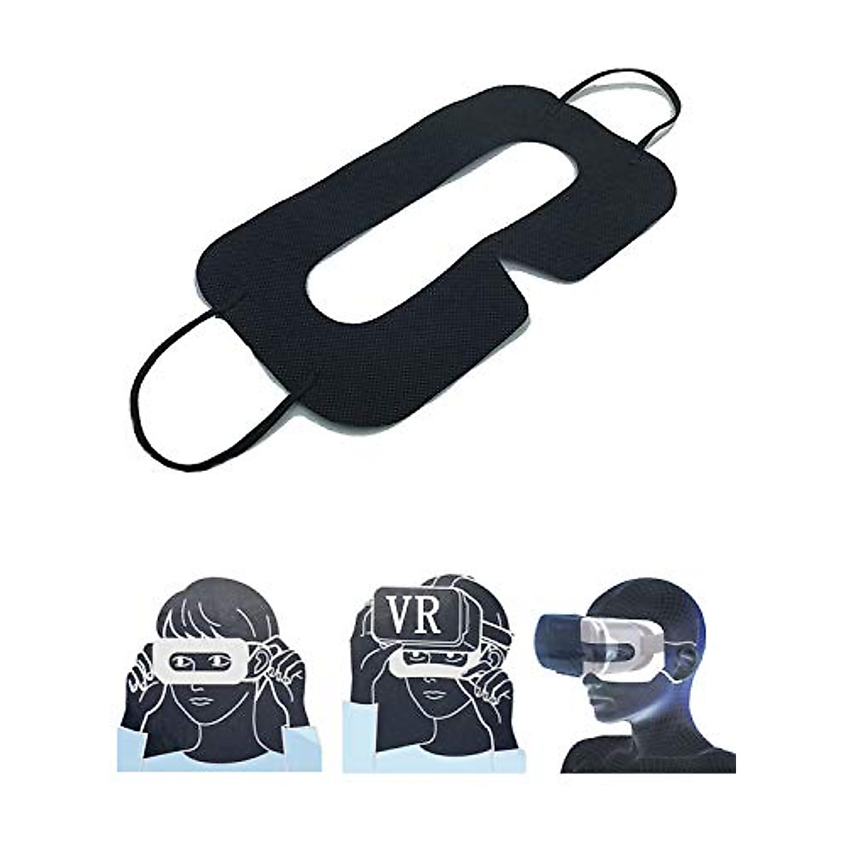 VR Mask 100pcs VR Experience Face Mask Sanitary Cloth Compatible VR Oculus Rift Playstation VR HTC Vive VR Goggle VR Box-Prevent Sweat and Dirt