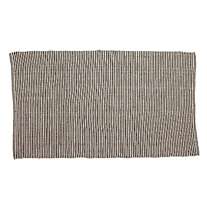 Creative Co-Op 3' x 5' Black & White Cotton Striped Dhurrie Rug