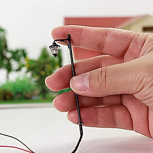 LYM10 10 pcs Model Railway Bulb Lamppost Lamps 6.5cm 2.56inch Street Lgihts HO Scale 12V New