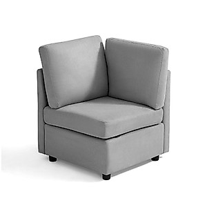 LINSY HOME Modular Sectional Sofa with Storage, Washable Sectional Couch with Changeable Covers, Corner Seat for Modular Sofa, Grey