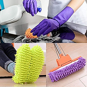 IUMÉ 5-Pairs Mop Slippers Shoes for Floor Cleaning, 10 Pcs Microfiber Shoes Cover Reusable Dust Mops for Women Washable, Mop Socks for Foot Dust Hair Cleaners Sweeping House Office Bathroom Kitchen