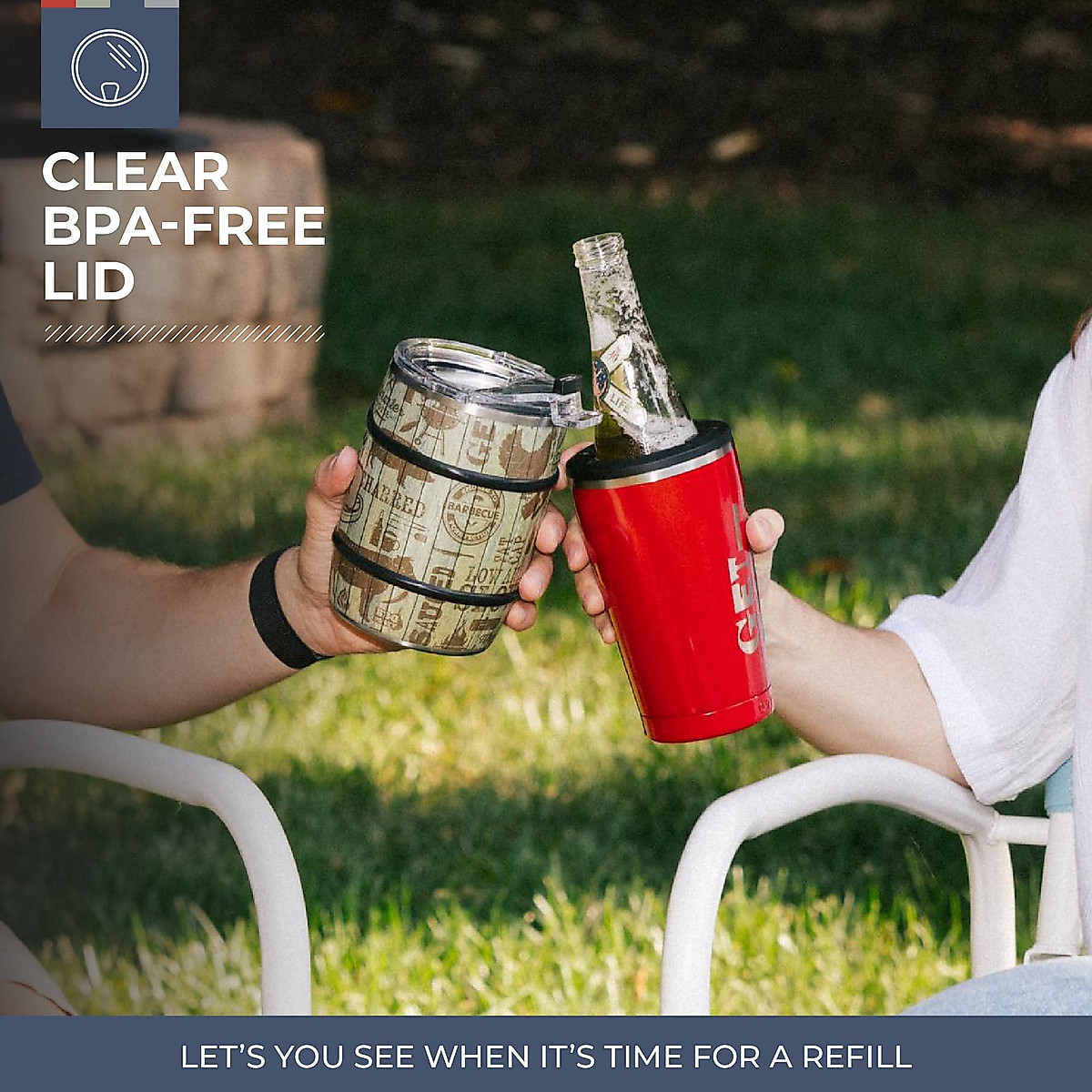 ORCA Hunter Outdoor Chaser + Barrel Set – 27oz & 12oz Adventure Drinkware Bundle | Deer Land Dark Green & Tree Line Tan | Insulated Stainless Steel Tumblers for Hunting, Camping & Whiskey Nights