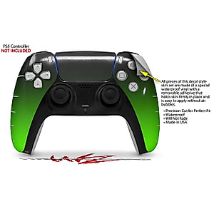 WraptorSkinz Skin Wrap compatible with Sony PS5 DualSense Controller Smooth Fades Green Black (CONTROLLER NOT INCLUDED)