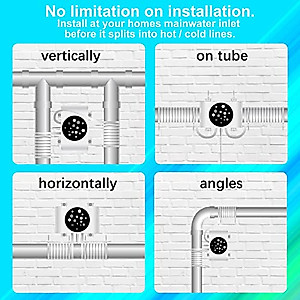 Capacitive Electronic Water Descaler System - MOOSEC Alternative Water Softener Salt Free for Whole House, Reduces The Effects of Limescale