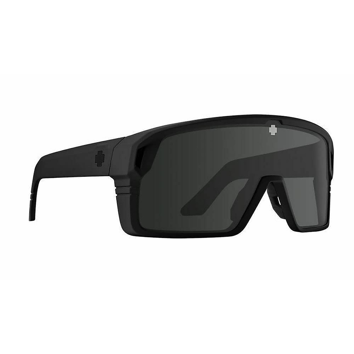 SPY Monolith Sunglasses Matte Black with Happy Gray Green Polar Black Spectra Mirror Lens
