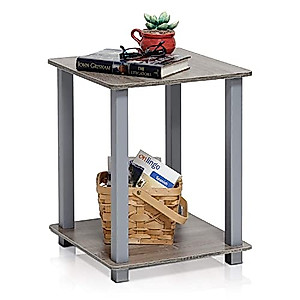 Furinno Simplistic Set of 2 End Table, Walnut/Brown