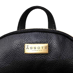 Genuine Leather Backpack For Women & Men- Fits Ipad upto 9inch Leather Mini Backpack Unisex Bag Bookbag College Bag (Black)