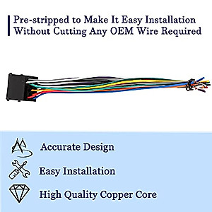 RED WOLF Compatible with BMW 1988-2003 528i/E46/325/323/318/Z3/M3 Aftermarket Radio Stereo Wiring Harness Adapter Installation Connector Plug