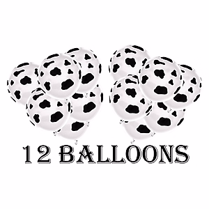 Latex Cow Print Balloons - Birthday Party balloons, Farm Theme, Party Supplies (12)