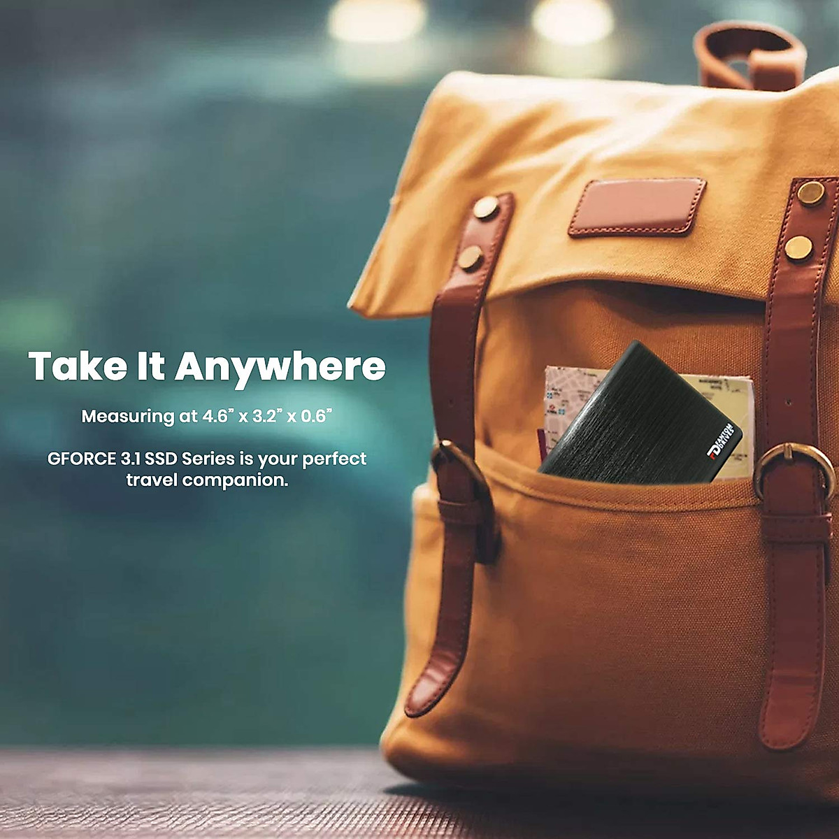 Fantom Drives FD 2TB Portable Hard Drive - USB 3.2 Gen 2 Type-C - 10Gbps - Aluminum - Black - Compatible with Mac/PC/PS4/Xbox (GF3BMC2000U)