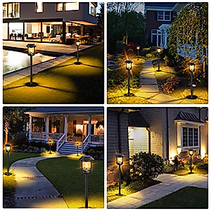 TomCare Solar Outdoor Lights Upgraded Brighter 39" Larger Solar Pathway Lights Waterproof Solar Garden Lights Solar Powered Landscape Lights Decorative Path Lighting for Yard Patio Walkway, 2 Pack