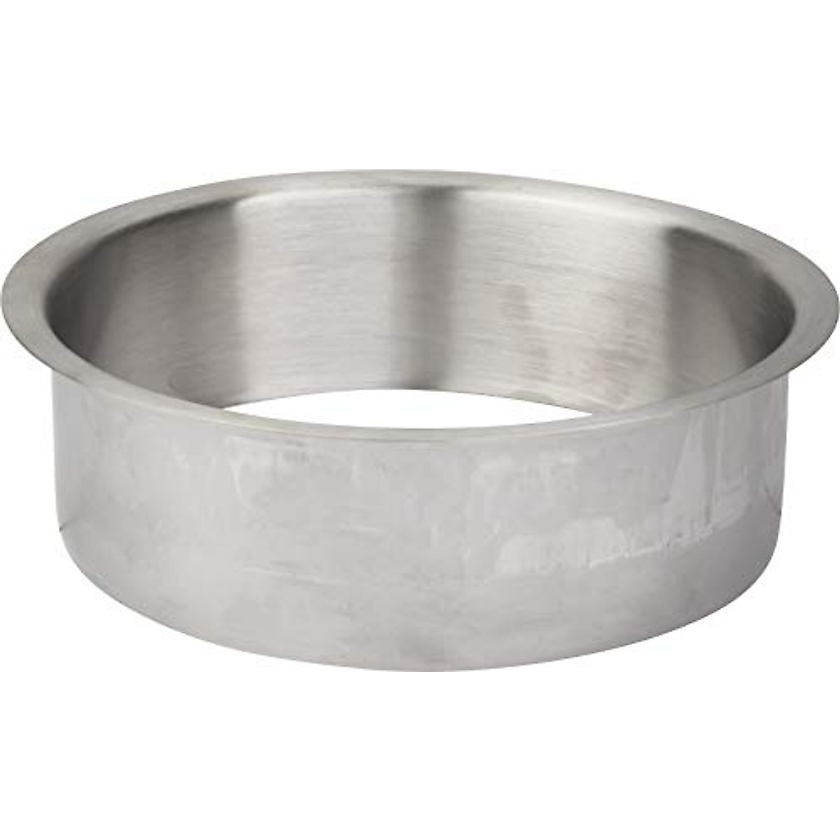 6" Diameter 2" Height Brushed Stainless Steel Trash Can Ring