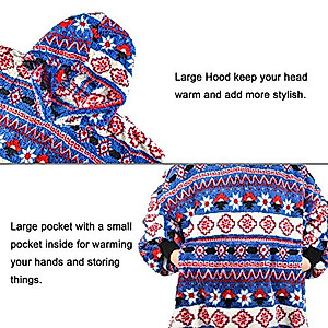 Catalonia Classic Oversized Blanket Hoodie Plush Wearable Blanket Sweatshirt, Gift for Women Men Girlfriend Mom