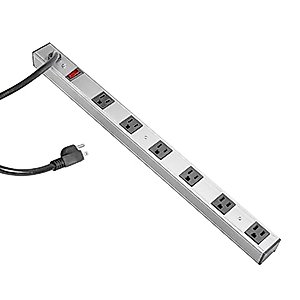 ProHT 6 Outlet Aluminum Power Strip Silver (03196)
