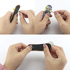 YICHUMY DIY Fingerboard Kit with Box 5 Packs Mini Fingerboards Professional Mini Skateboard Finger Skateboard with Mini Wrench/Screwsdriver/Brackets/Screws/Fingerboard Wheels Wheels