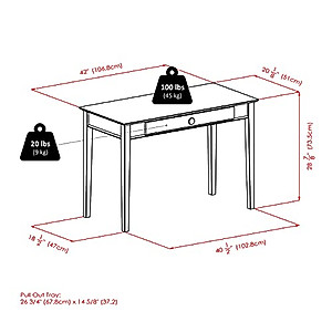 Winsome Wood Studio Home Office, Honey