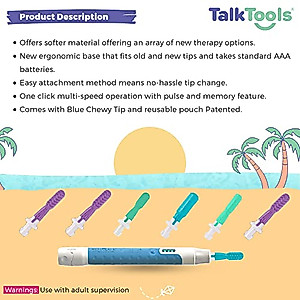 TalkTools® Sensi (Ocean Blue) Oral Sensory Therapy Tool with 7 Soft Sensi Jaw Tips