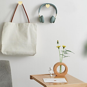 RR-RUOSHUI Heart Shaped Coat Hook, Decorative Wall Hook, Single Prong Robe Hook for Clothes Bags Hats Simple Fashion Style Decoration Home Bathroom Wall Mounted Hangger Hooks 4 Pieces