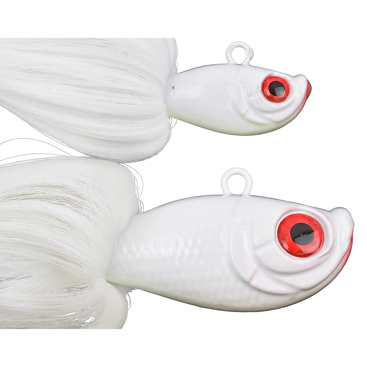 Last Cast Tackle White 6oz & 24oz Bucktail Tandem Parachute Trolling Rig #1050-W