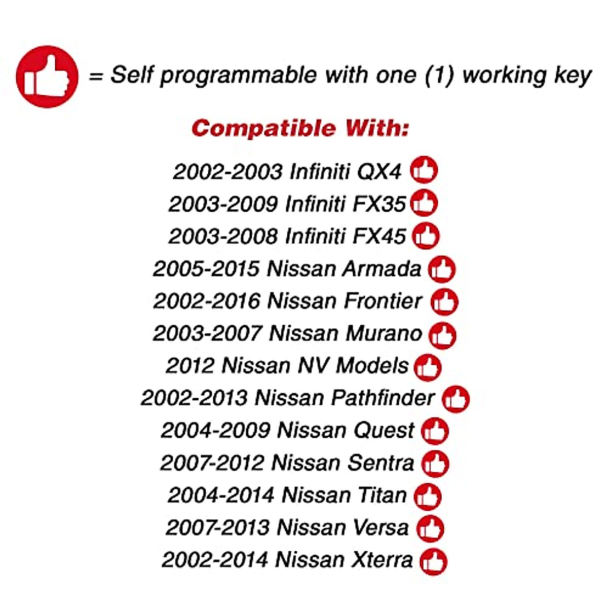 KeylessOption Keyless Entry Remote Fob Uncut Car Ignition Key For Nissan Infiniti KBRASTU15 (Pack of 2)