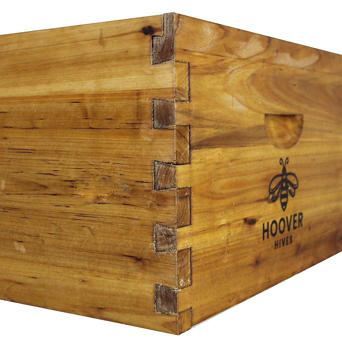 Hoover Hives 10 Frame Langstroth Deep Brood Box Dipped in 100% Beeswax Includes Wooden Frames & Waxed Foundations (Assembled)