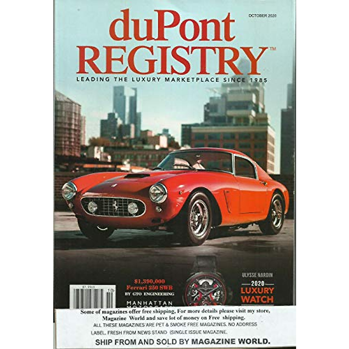 DUPONT REGISTRY MAGAZINE, MANHATTAN MOTORCARS OCTOBER, 2020