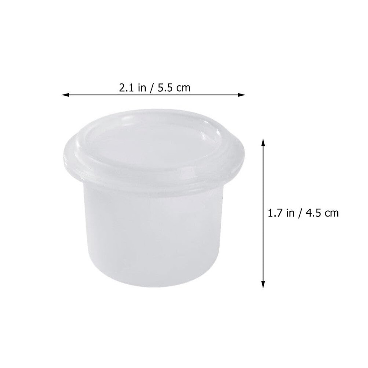 Kichvoe 6pcs Plastic Ice Bucket Ice Making Cup Reusable Shaved Ice Molds Ice Bowl Containers Mold Snow Cone Machine Refillable Making Model with Lid-2.1 * 1.7Inch