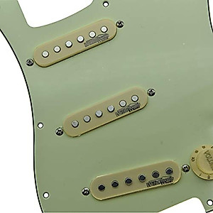 KAISH Mint Green Loaded Electric Guitar Pickguard Prewired Pickguard with Wilkinson Pickups for USA/Mexico FD Stratocaster