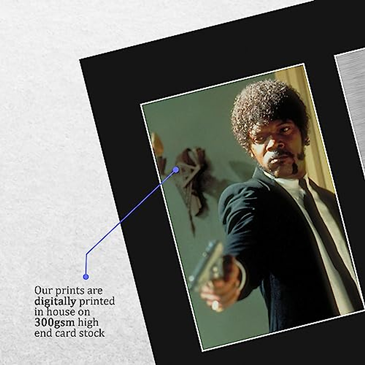HWC Trading Samuel L Jackson Pulp Fiction Gifts Printed Signed Autograph Picture for Movie Memorabilia Fans - US Letter Size