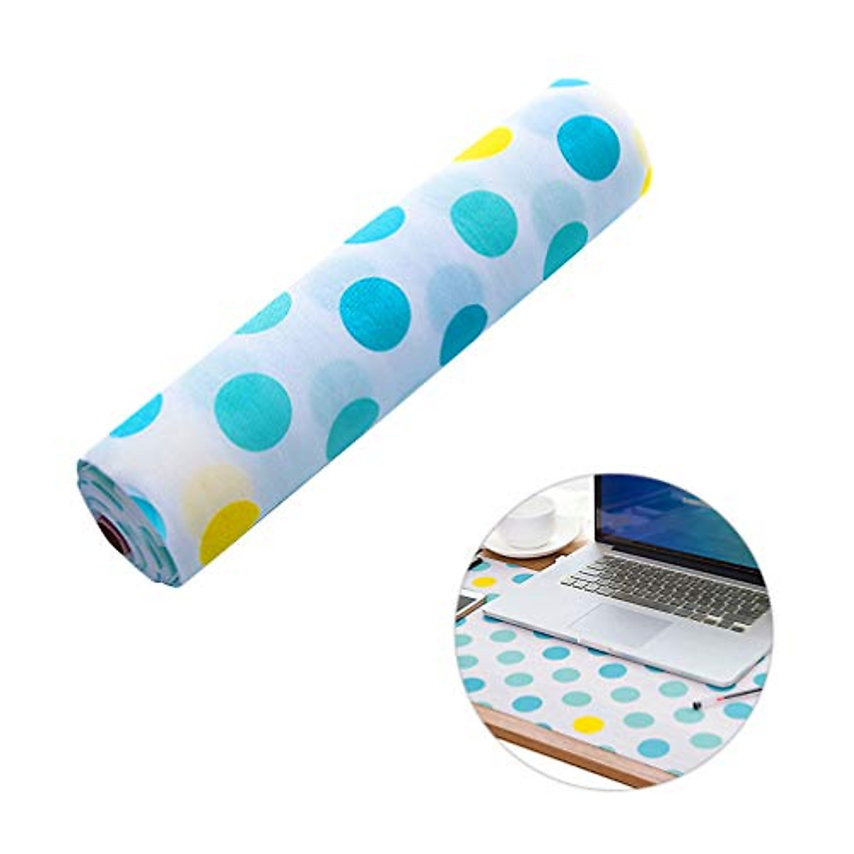 VOSAREA Waterproof Shelf Liner Moistureproof Drawer Liner for Kitchen Cabinet Cupboard Shelves (Blue Dot)