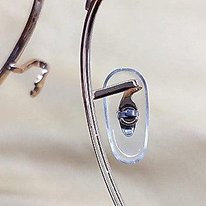 Sunglass Nose Pads,BEHLINE Replacement Clip-on Eyeglasses Nose Piece Soft Glasses Nose Bridge Pads Anti-Slip Nose Guards Repair Kits Parts for Sunglass/Eyeglass and Eyewear Frames(Clear,14mm)