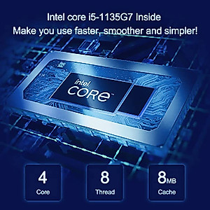 Intel NUC11PAHi7 Mini PC/HTPC,Mini Computer Windows 11,Four-Core i5 1135G7 - Up to 4.2 GHz Turbo,NVMe SSD DDR4 RAM,WiFi 6,BT 5.2 Thunderbolt 3,8K Support,Quadruple Monitor(16GB+256GB)