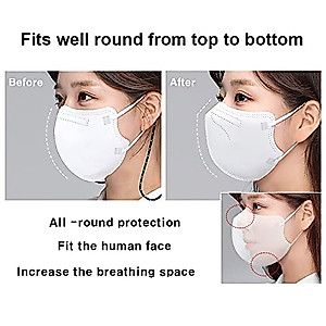VATTNIG [10 Pcs] Korea Face Mask for Adults – Bird Beak type 2D Protective Health Face Mask for Dust and Smoke – 4-Layer Protective Filter – Ideal Fit for Comfortable Wear - Beige