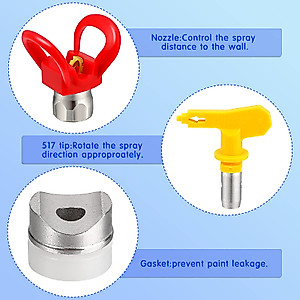 SG02 Airless Paint Spray Gun High Pressure 3600PSI 517 Tip Swivel Joint for Pump Sprayer Parts Accessories(2 Sets)