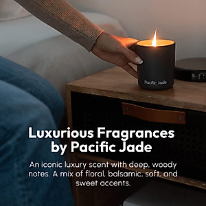 PACIFIC JADE Hand Poured 100% Natural Soy Candle 11oz - Luxury Fragrance in Matte Glass for Home or Gift - Premium Cotton Wick for 60 Hours Burn Time - Woman-Founded Brand (Golden Vanilla)