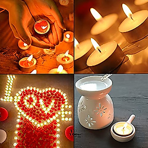 WFPLUS 100 Pcs Aluminum Tea Lights Cups, Empty Case Candle Wax Containers, Metal Tea Light Tins with 100 Pcs Candle Wicks Packaged in Carton Box, Candle Mold for DIY Candles Making Supplies