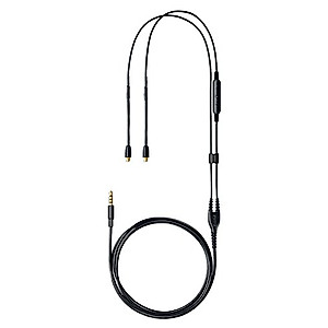 Shure RMCE-UNI Remote Mic Universal Communication Cable for Detachable SE Earbuds Earphones - 3.5mm Connector, 50-inches Long - Calls, Voice Prompts, Volume/Playback Control on Apple & Android Devices