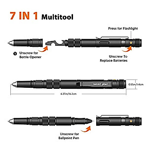 Father's Day Gifts for Dad Men Husband from Daughter Son Wife, 7-in-1 Multitool Pen & 5-in-1 Bracelet - Engraved "Lucky Forever", Birthday Gifts for Men Him Women, Cool Tool Gadgets Unique Gifts Idea