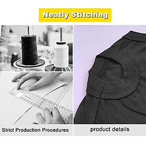 Dog Shirts Clothes, Chol&Vivi Dog Clothes T Shirt Vest Soft and Thin, 2pcs Blank Shirts Clothes Fit for Extra Small Medium Large Extra Large Size Dog Puppy, Large Size, Pink and Rose Red