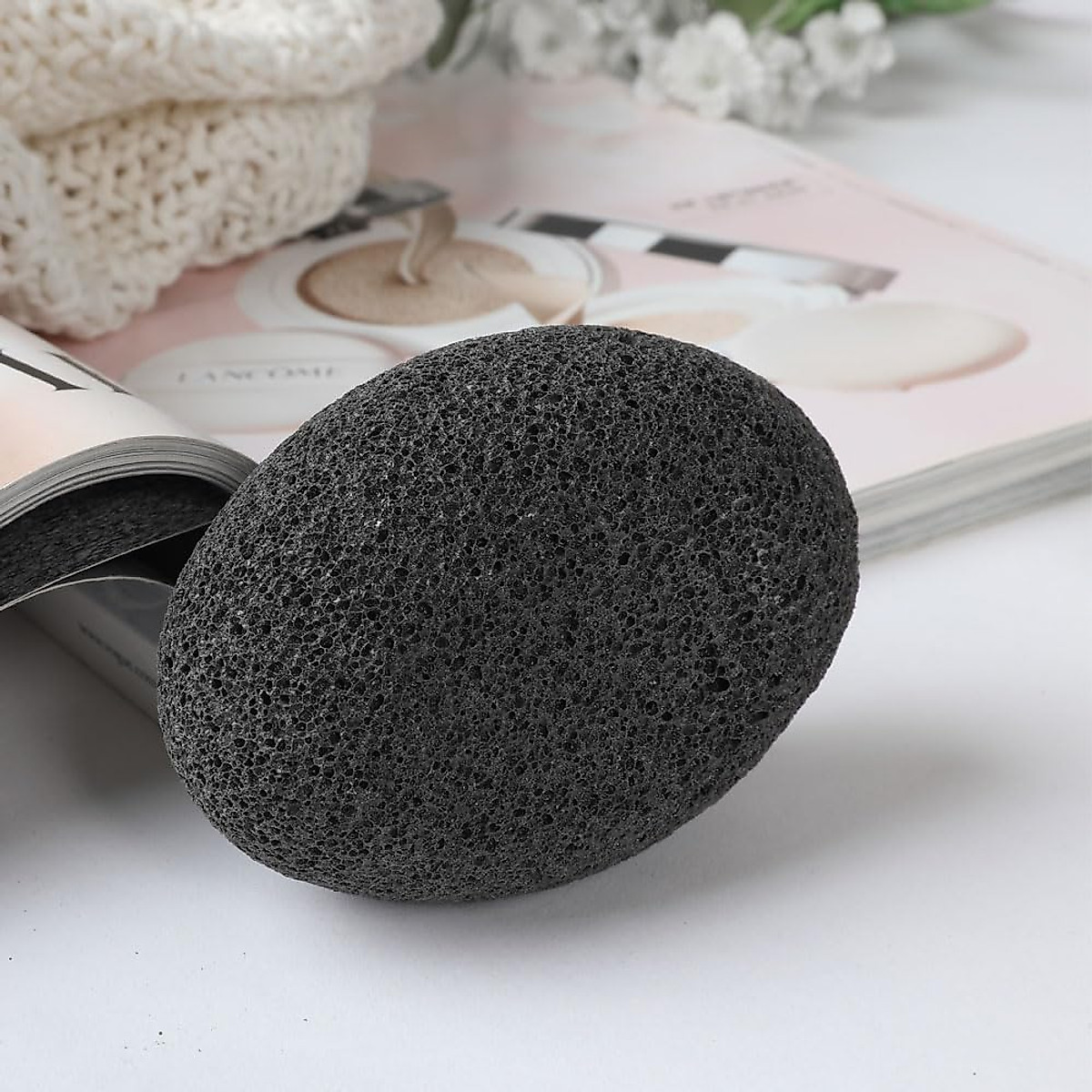 2PCS Natural Foot Pumice Stone for Feet, Borogo Lava Pedicure Tools Hard Skin Callus Remover for Feet and Hands - Remove Dead Skin, Heels, Elbows