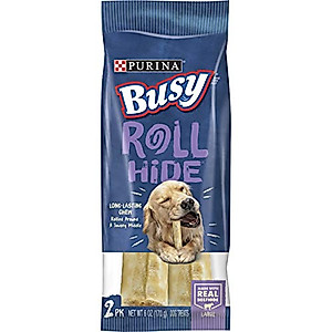 Purina Busy Rawhide Large Breed Dog Bones, Rollhide - (12) 2 ct. Pouches