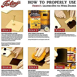 Fiebing's Leather Dye - Alcohol Based Permanent Leather Dye - 4 oz - USMC Black