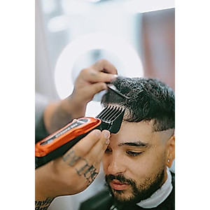 Supreme Trimmer Hair Clipper STC5030 Professional Clipper Set (300 Min Run Time) Cordless Beard Trimmer, Red Pro Clipper Fade Blade