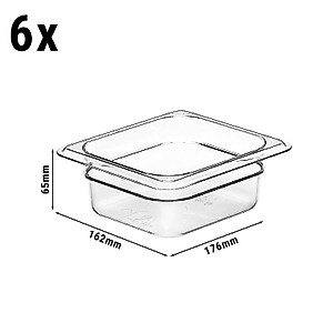 Cambro Camwear Food Pan, 1/6 by 2-Inch, Clear
