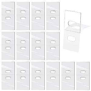 100 Sets (200Pcs) Clear Vertical Blind Repair Tabs, Blinds Replacement Slats Fixers Parts, Fold Design Blind Repair Vane Savers, Pre-Cut Horizontal Blinds Repair Clips (White)