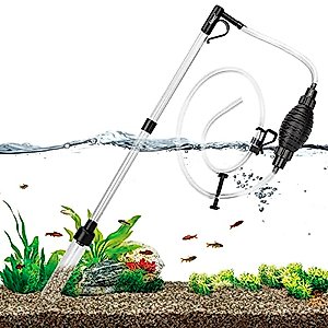 hygger Gravel Vacuum for Aquarium, Aquarium Siphon Vacuum Cleaner for Fish Tank Gravel and Sand Cleaning, Remove Dirt, Water Change, Aquarium Gravel Cleaner with Adjustable Water Flow (S)