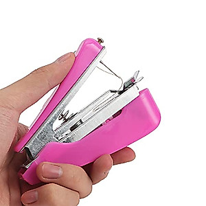 Mini Single Stitch Handheld Sewing Machine,Portable Manual Sewing Machine Mini Sewer Machine Hand Stitcher Sewing Machine for Home Travel Use