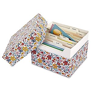 Blossom Greeting Card Organizer Box - Stores 140+ cards (not included). 7" x 9" x 9-1/2"